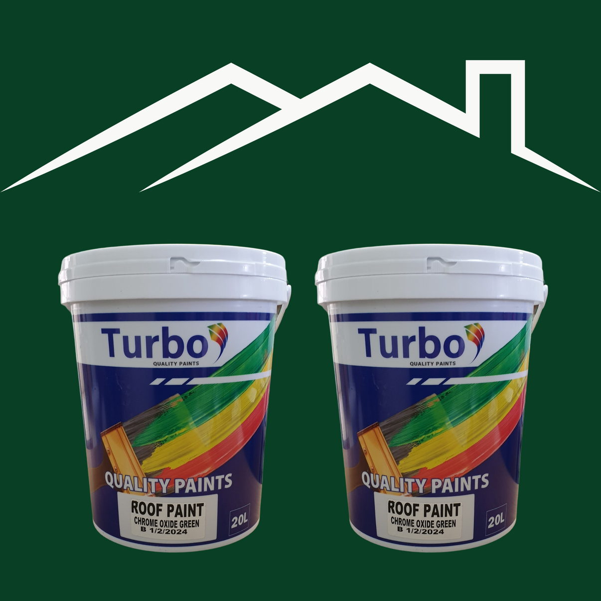 Turbo Roof Paints - Pure Acrylic - Water Based - Green – Turbo Paints cc