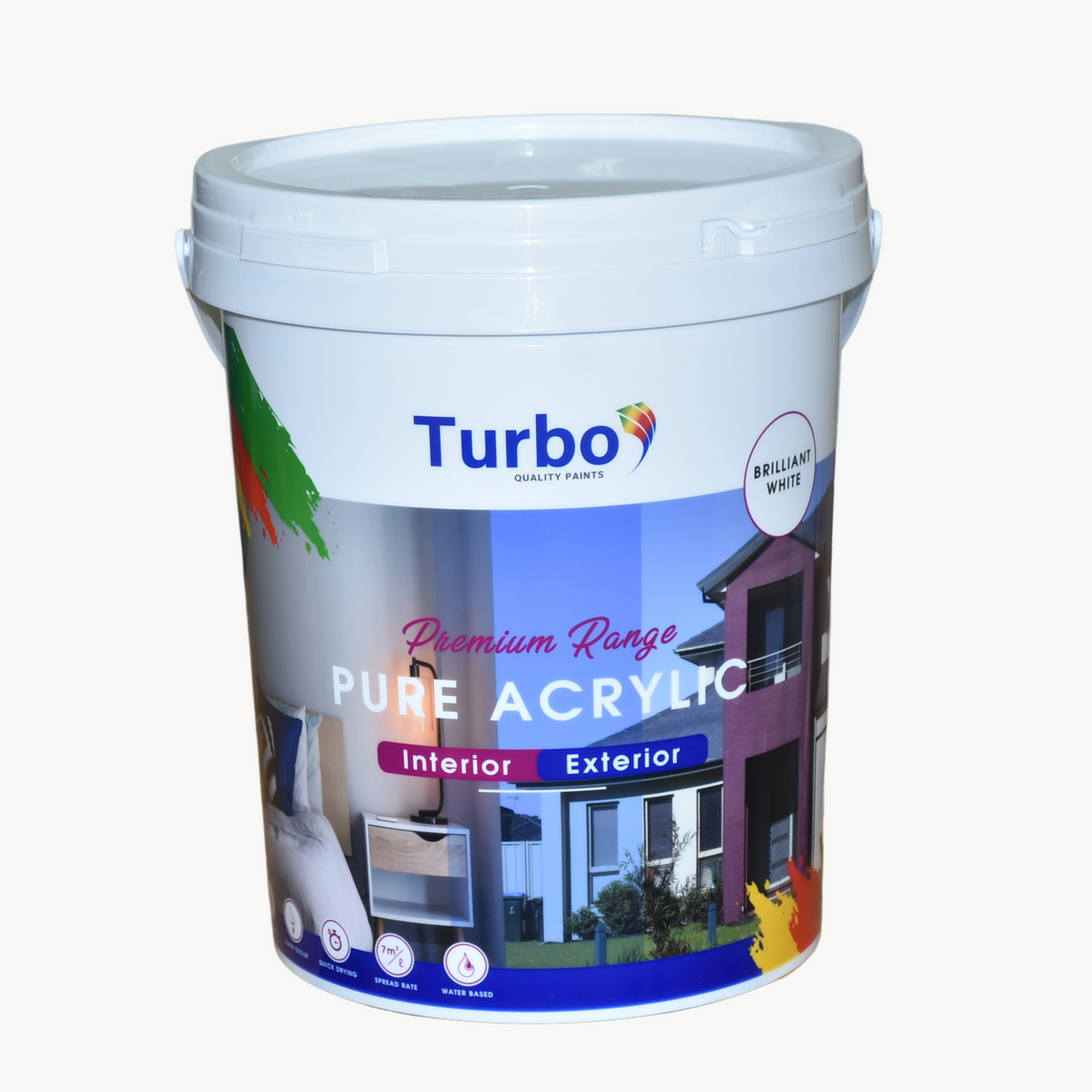 Pure Acrylic - Low Sheen - White – Turbo Paints cc