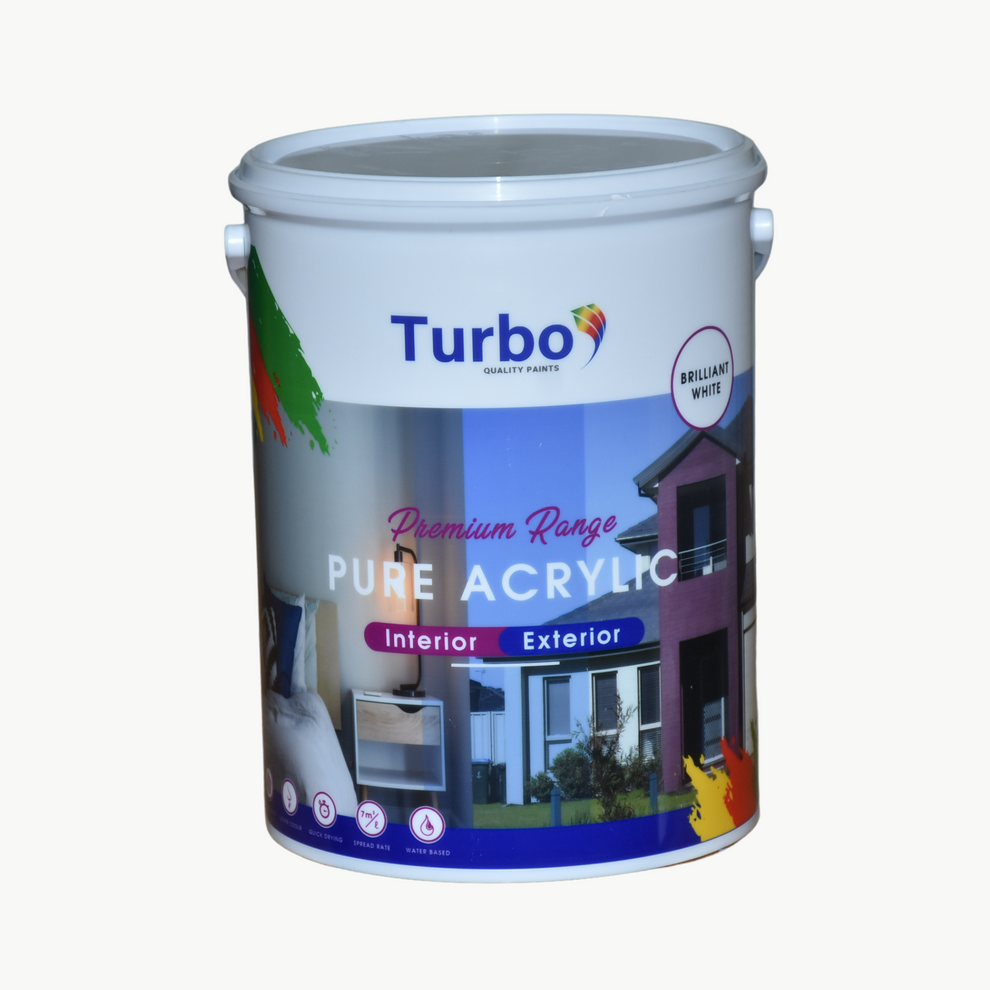 Pure Acrylic - Low Sheen - White – Turbo Paints cc